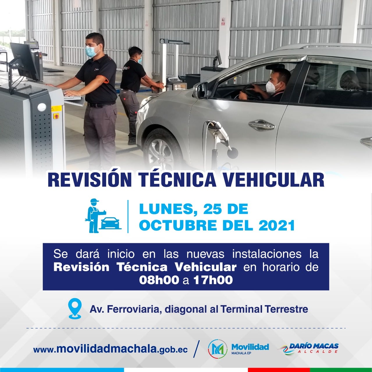 Inicio de la Revisión Técnica Vehicular – Movilidad Machala EP